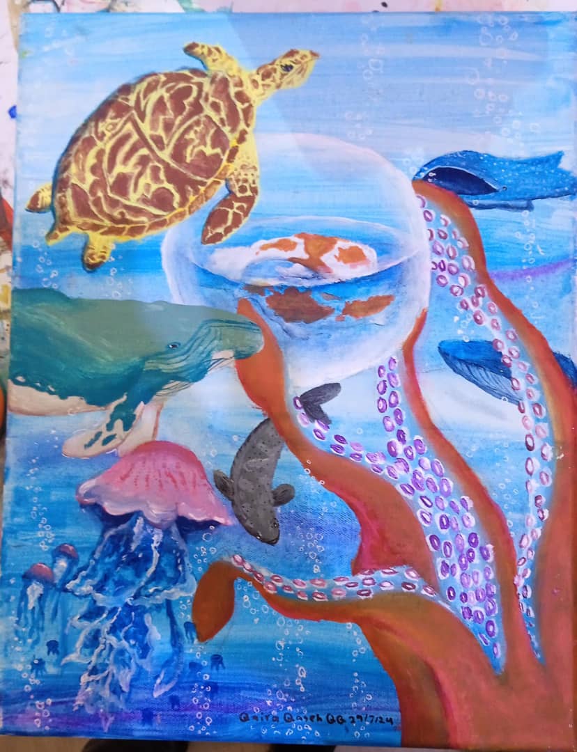Nur Qaira Qaseh lets her paintings do the talking at Telur Pecah 4.0 ...